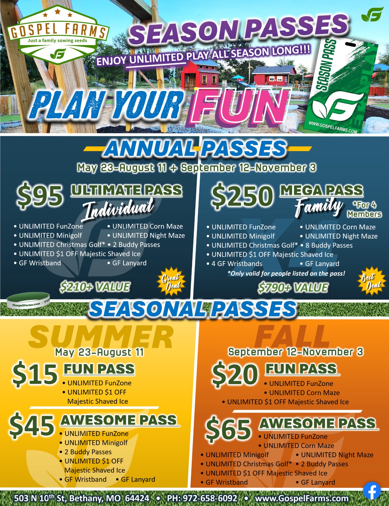 SEASON PASSES – Gospel Farms
